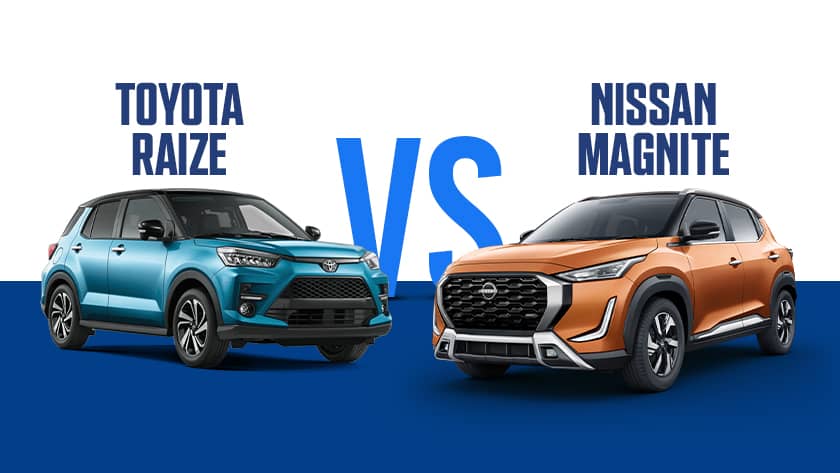 Toyota Raize vs. Nissan Magnite: Sensible Sub-Compact SUVs - ArabWheels